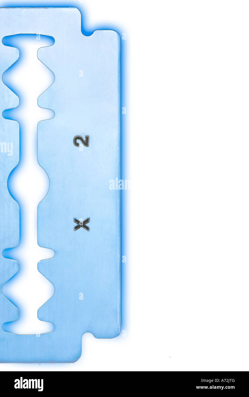 Razor Blade closeup in studio Stock Photo - Alamy