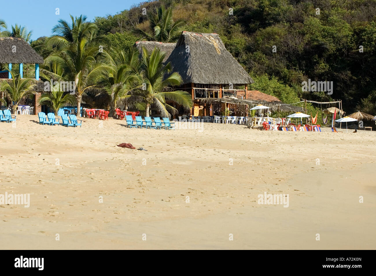 Zipolite beach oaxaca palm hi-res stock photography and images - Alamy