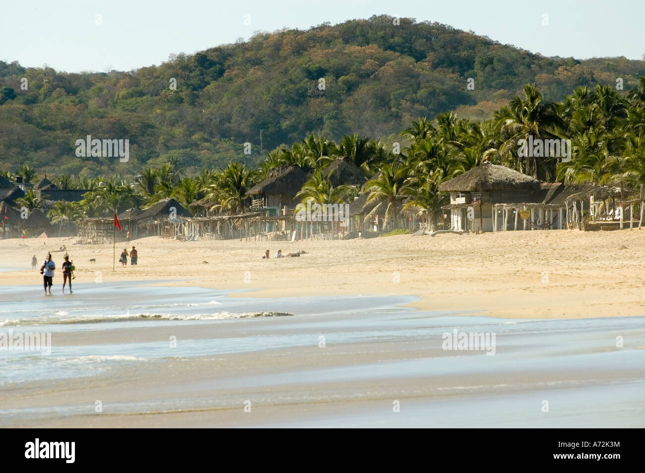 Zipolite beach oaxaca palm hi-res stock photography and images - Alamy
