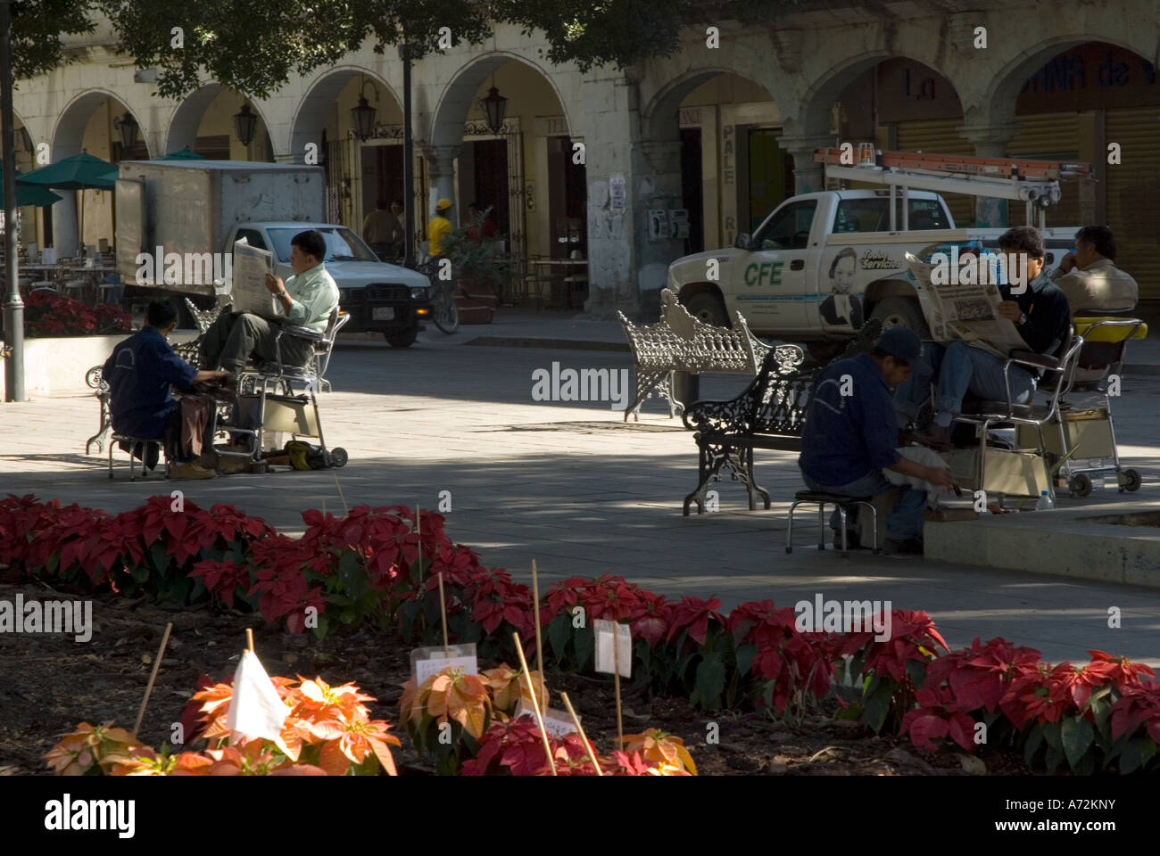 Oaxaca city - main square - Mexico Stock Photo - Alamy