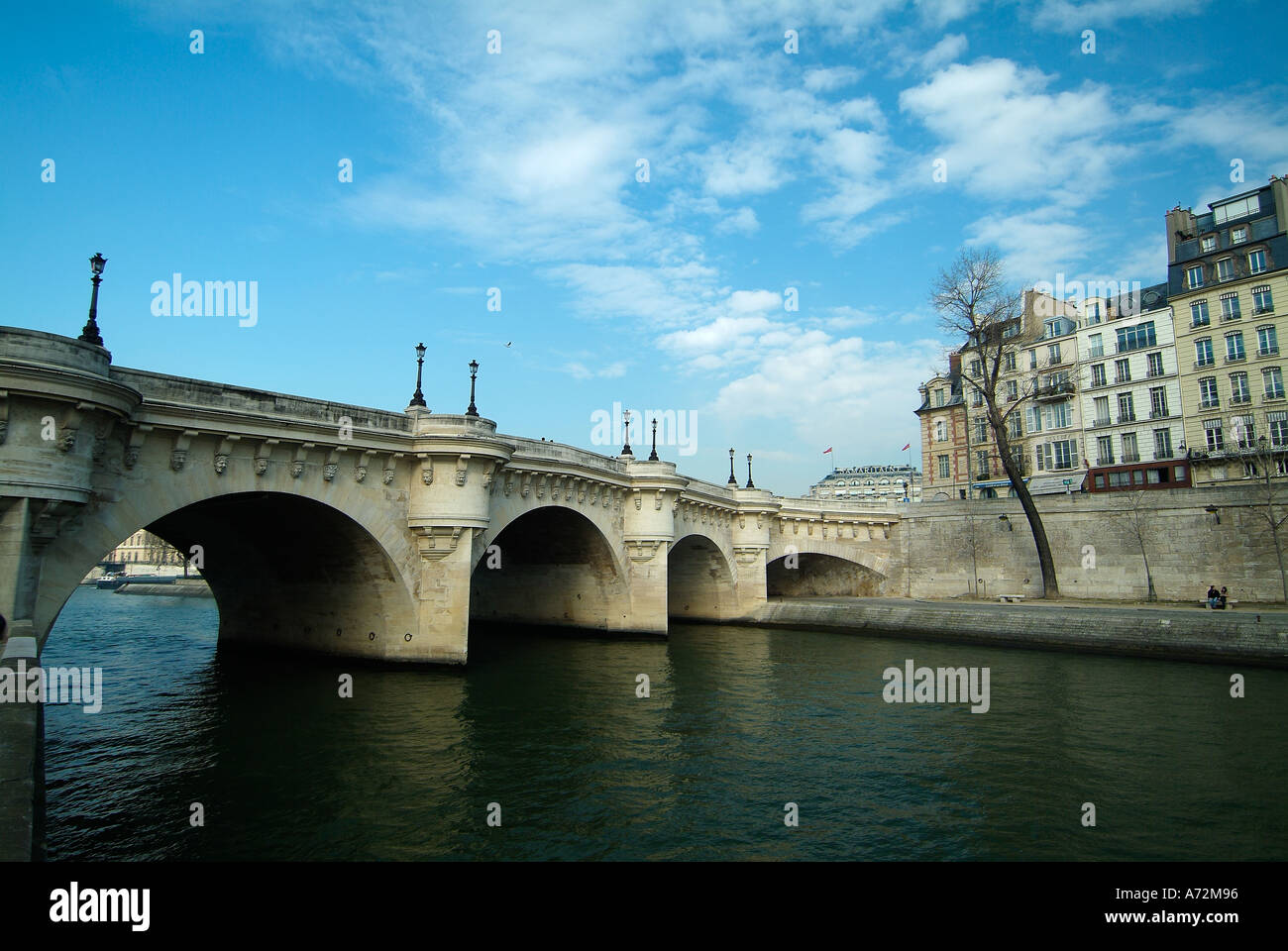 Bridge over the Seine River France Paris Stock Photo - Alamy
