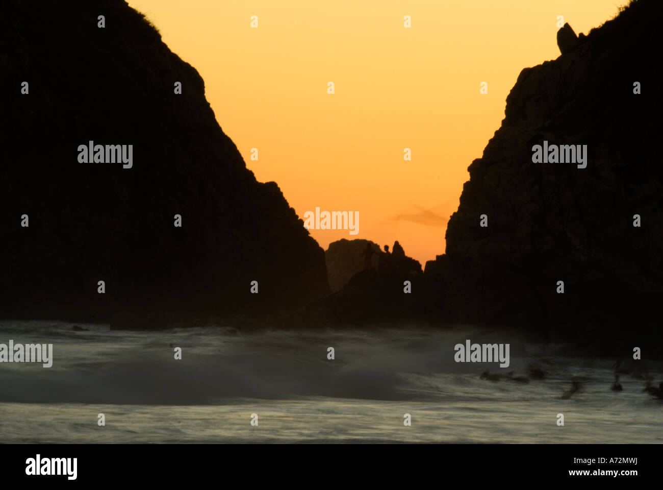 Zipolite sunset - Oaxaca - Mexico Stock Photo - Alamy