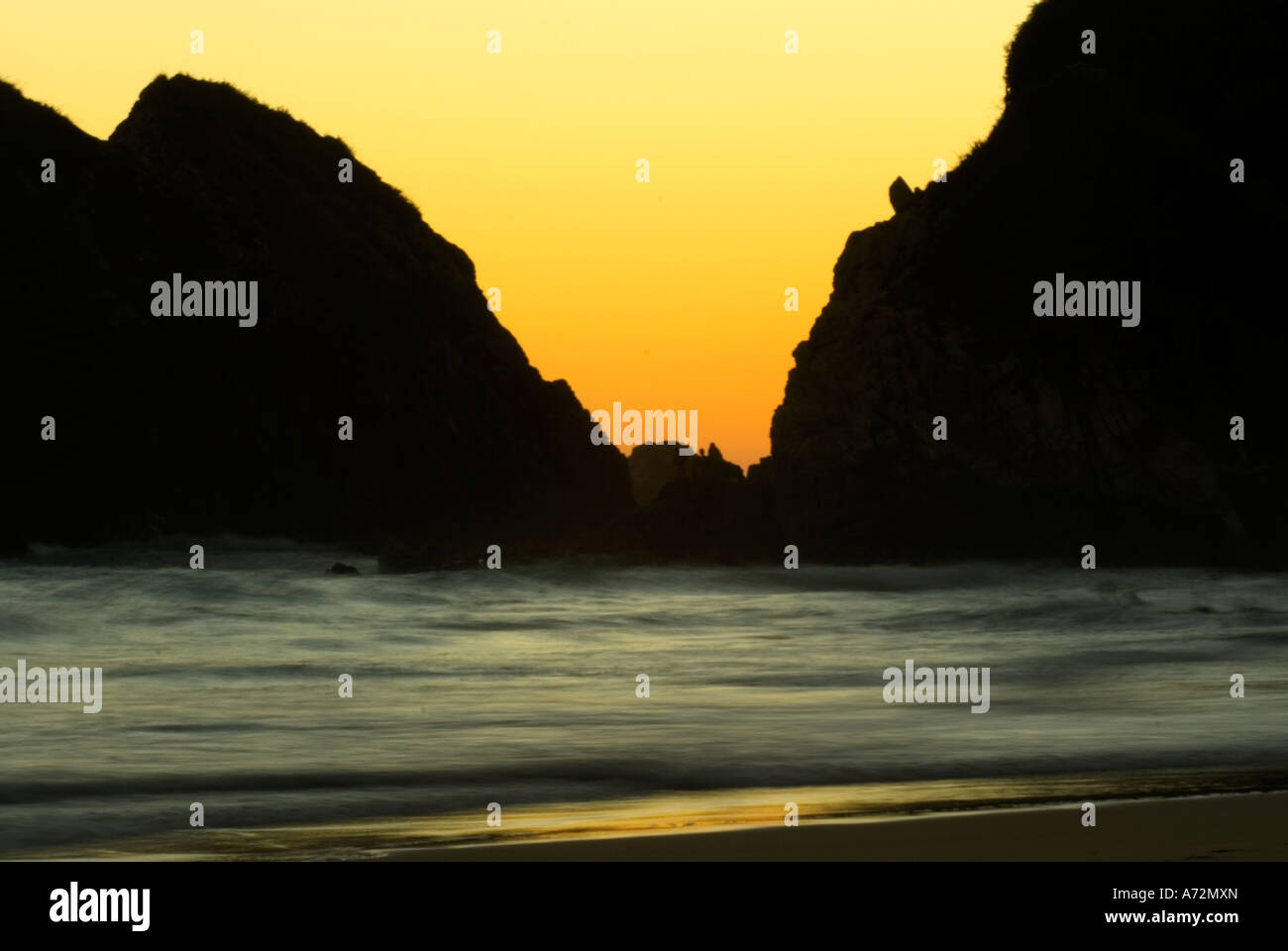 Zipolite sunset - Oaxaca - Mexico Stock Photo - Alamy