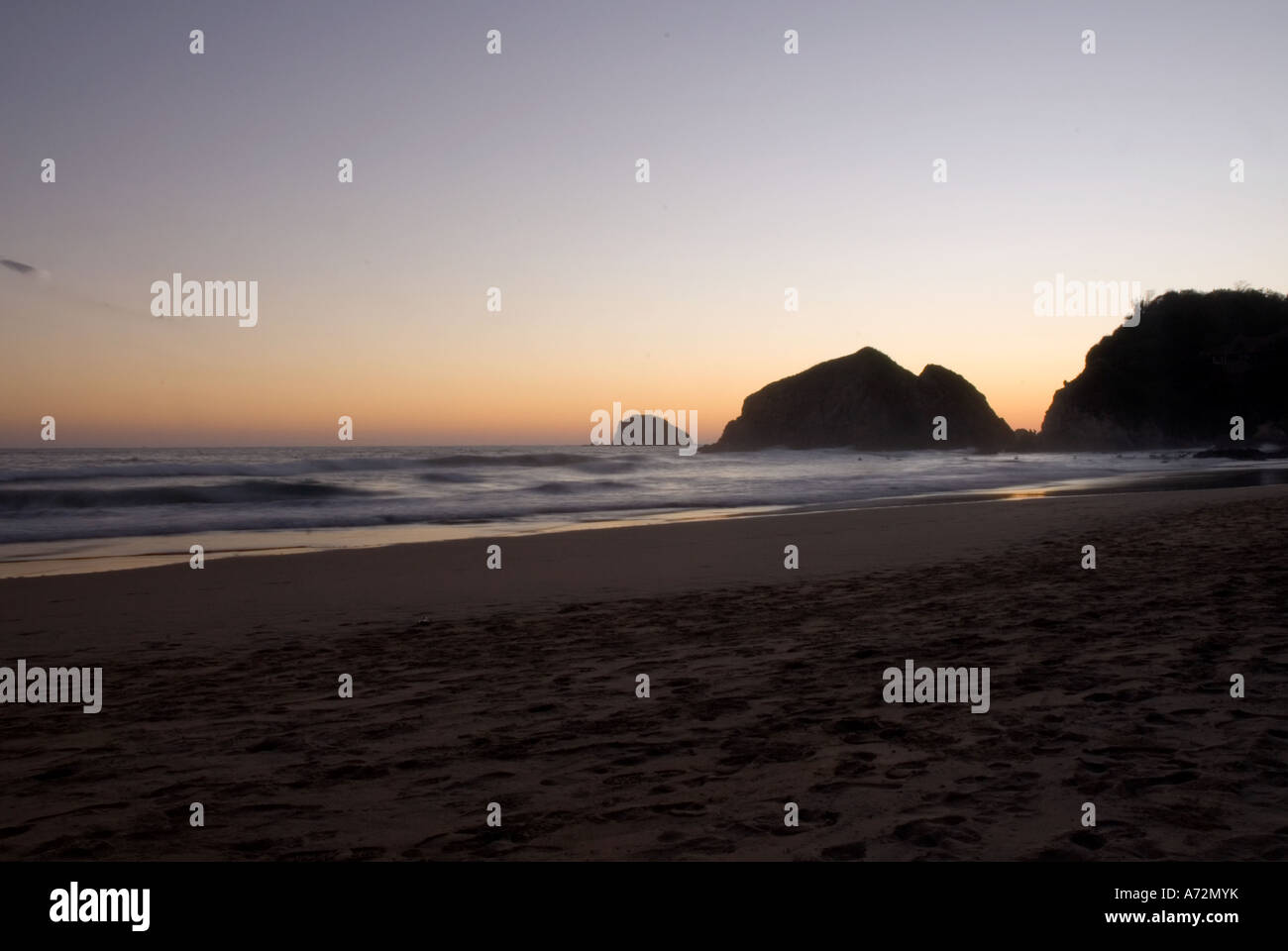 Zipolite sunset - Oaxaca - Mexico Stock Photo - Alamy