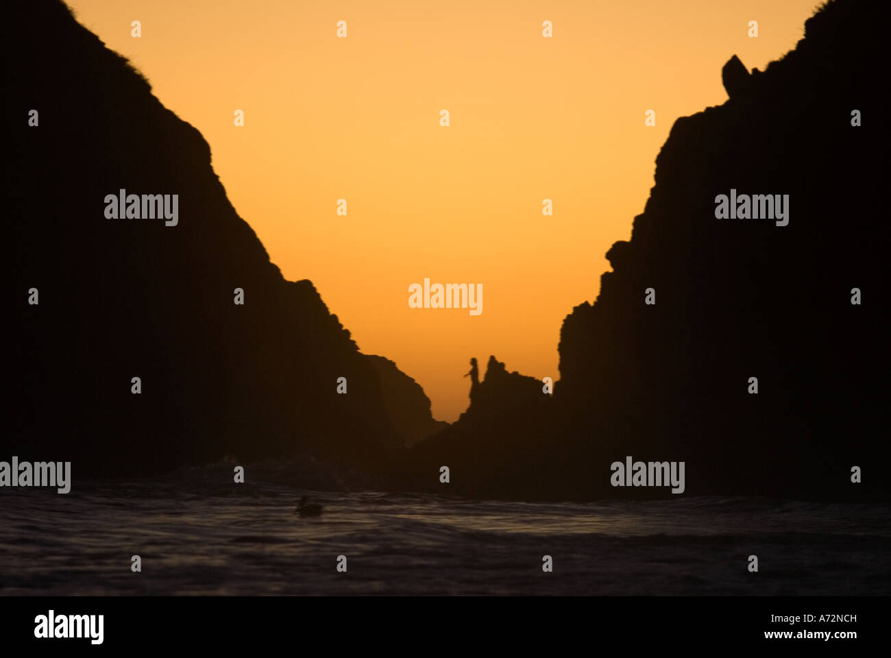 Zipolite sunset - Oaxaca - Mexico Stock Photo - Alamy