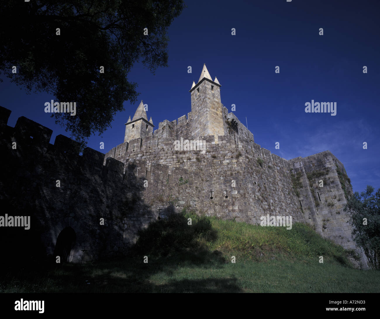 Europe, Portugal, Beira Litoral. Santa Maria da Feira. Castelo da Feira ...
