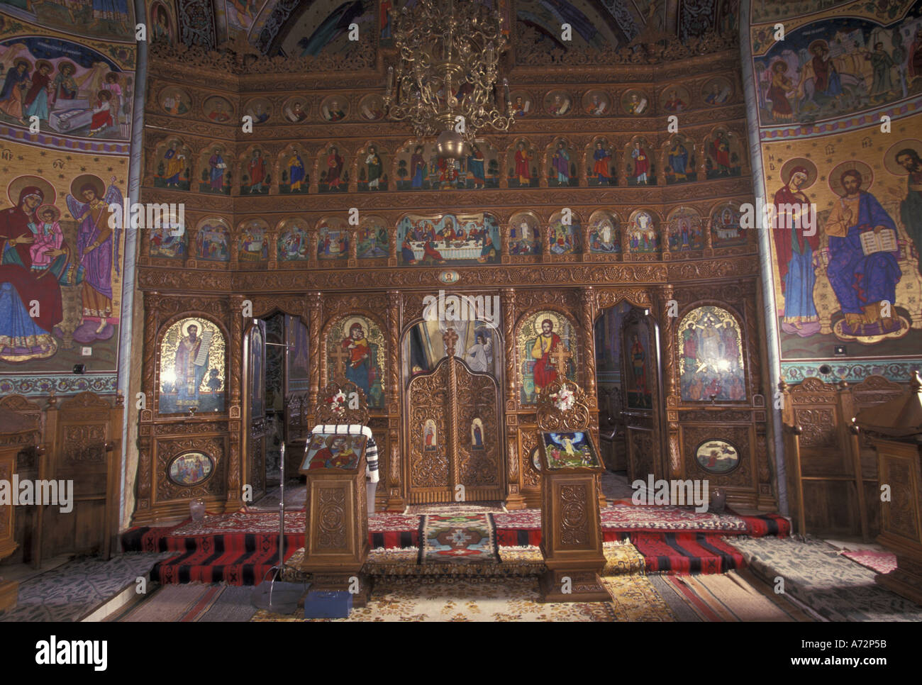 Europe, Romania, Borlesti village, Nechit monastery c. 1880 Stock Photo ...