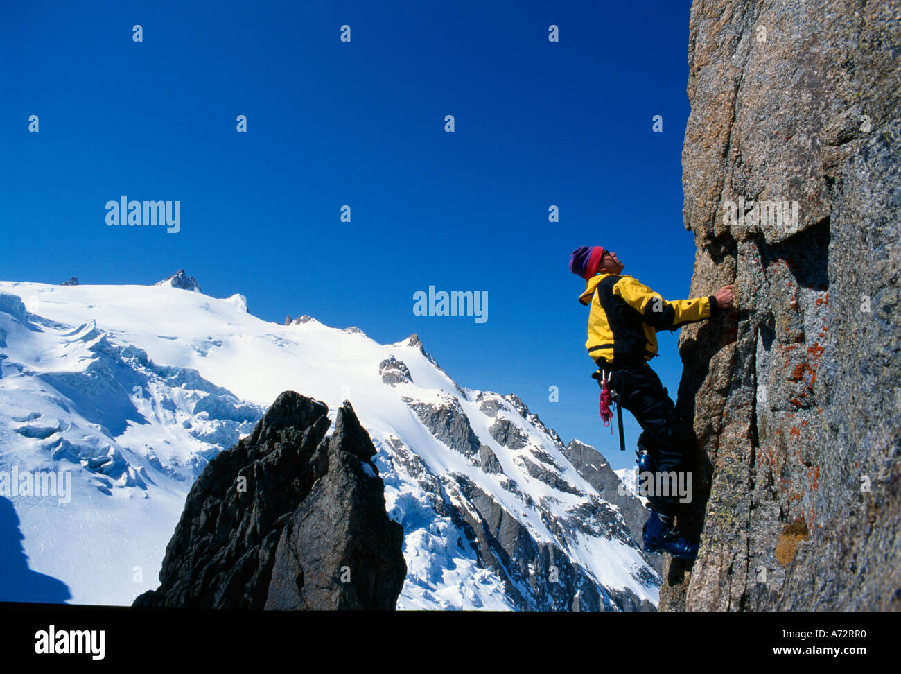 Alpine climber Swiss Alps Stock Photo - Alamy