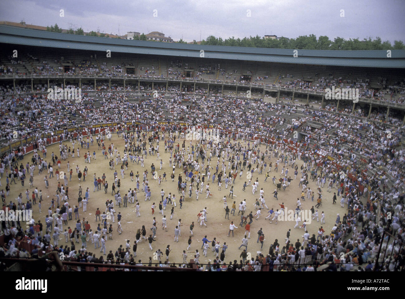 Europe, Spain, Pamplona Running of the bulls Stock Photo - Alamy