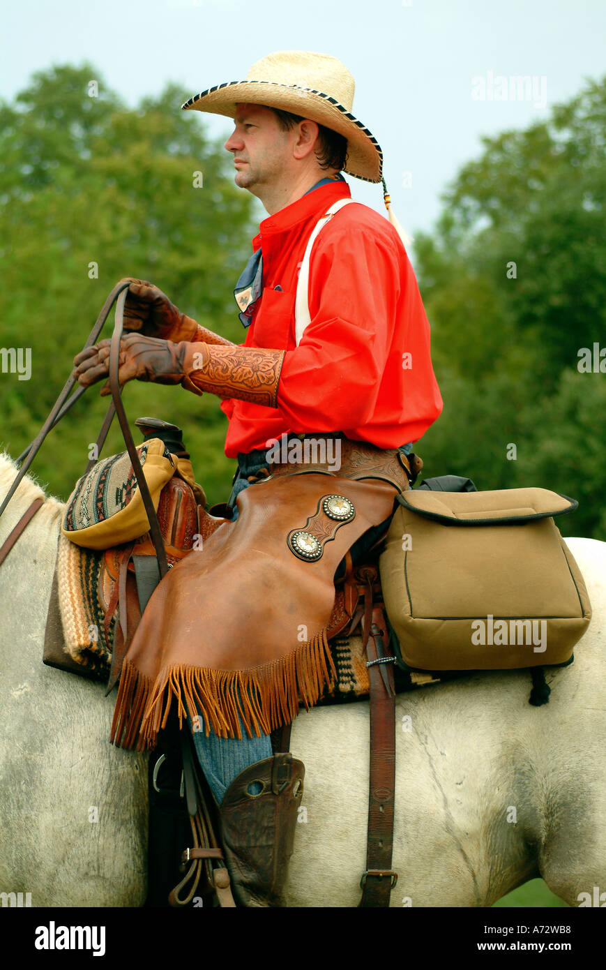 Cowboy smoking with horse hi-res stock photography and images - Alamy