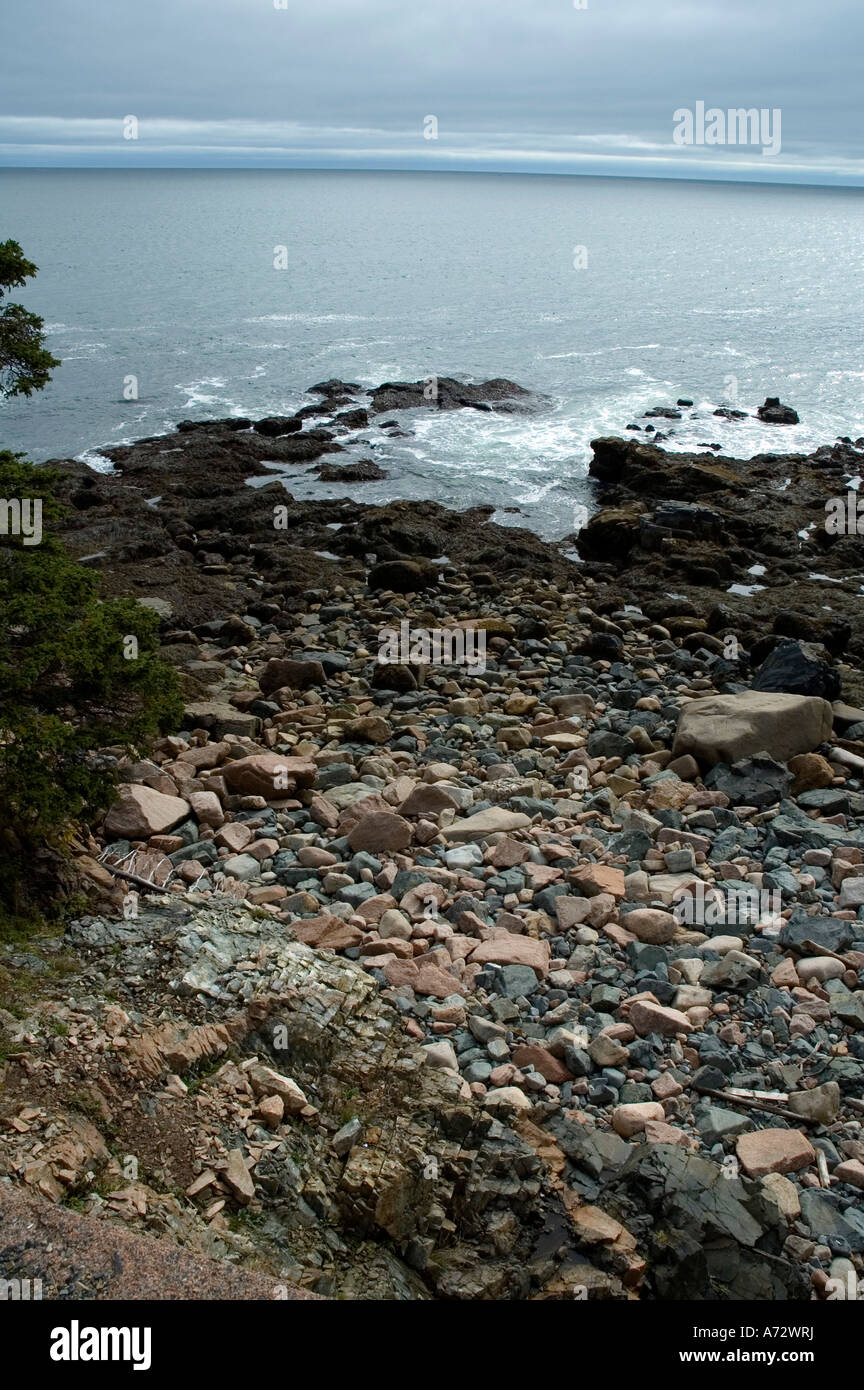 Shoreline near Otter Cove Acadia Nat Park ME Stock Photo - Alamy