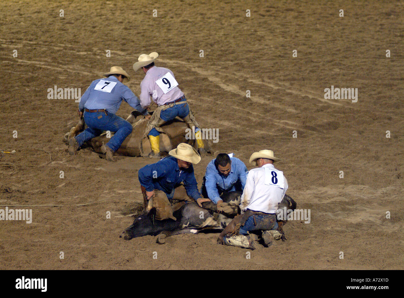 Cowboys Texan rodeo in Bandera Texas Stock Photo - Alamy