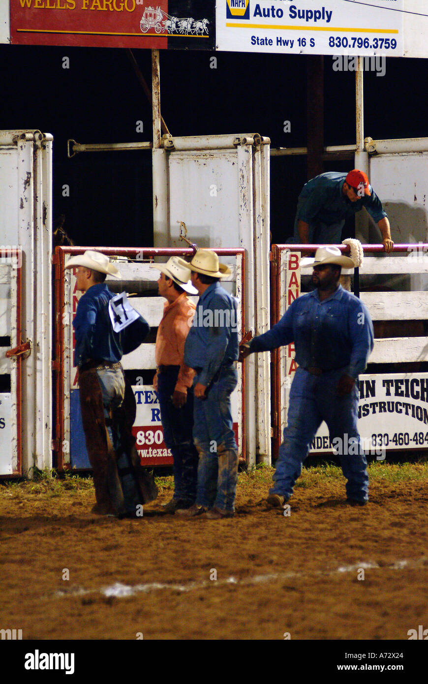Cowboys Texan rodeo in Bandera Texas Stock Photo - Alamy
