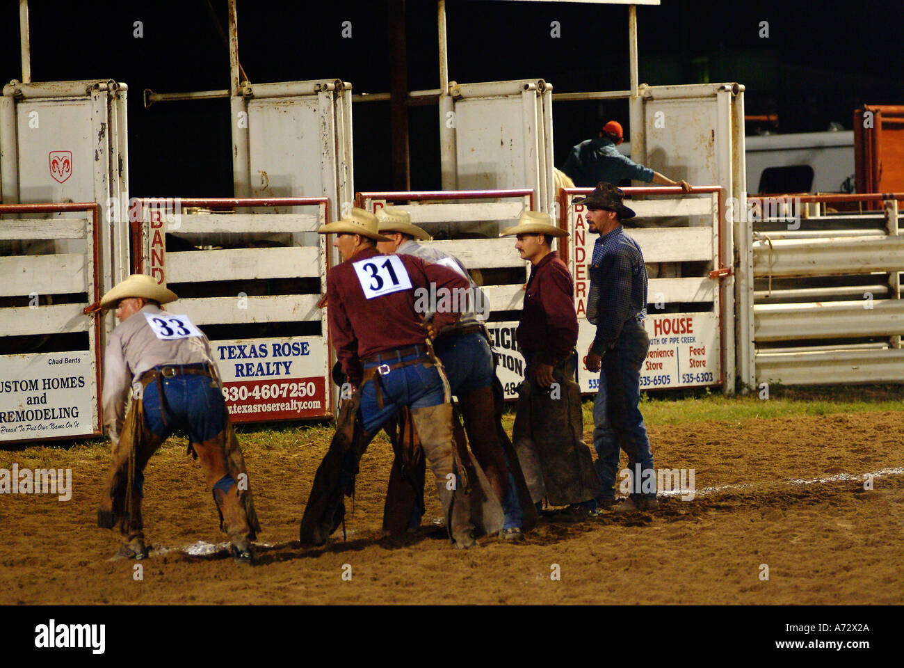 Cowboys Texan rodeo in Bandera Texas Stock Photo - Alamy