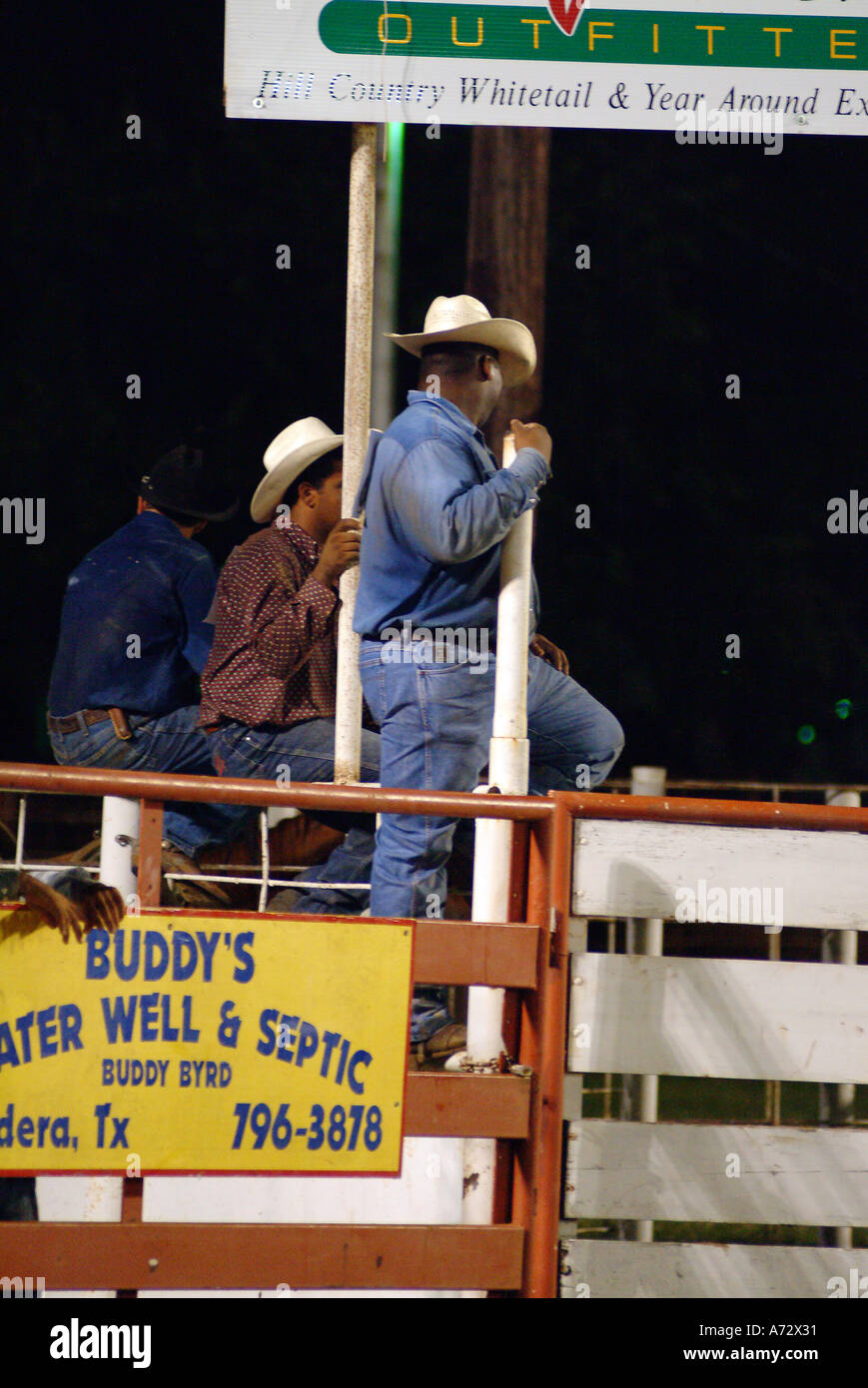 Cowboys Texan rodeo in Bandera Texas Stock Photo - Alamy