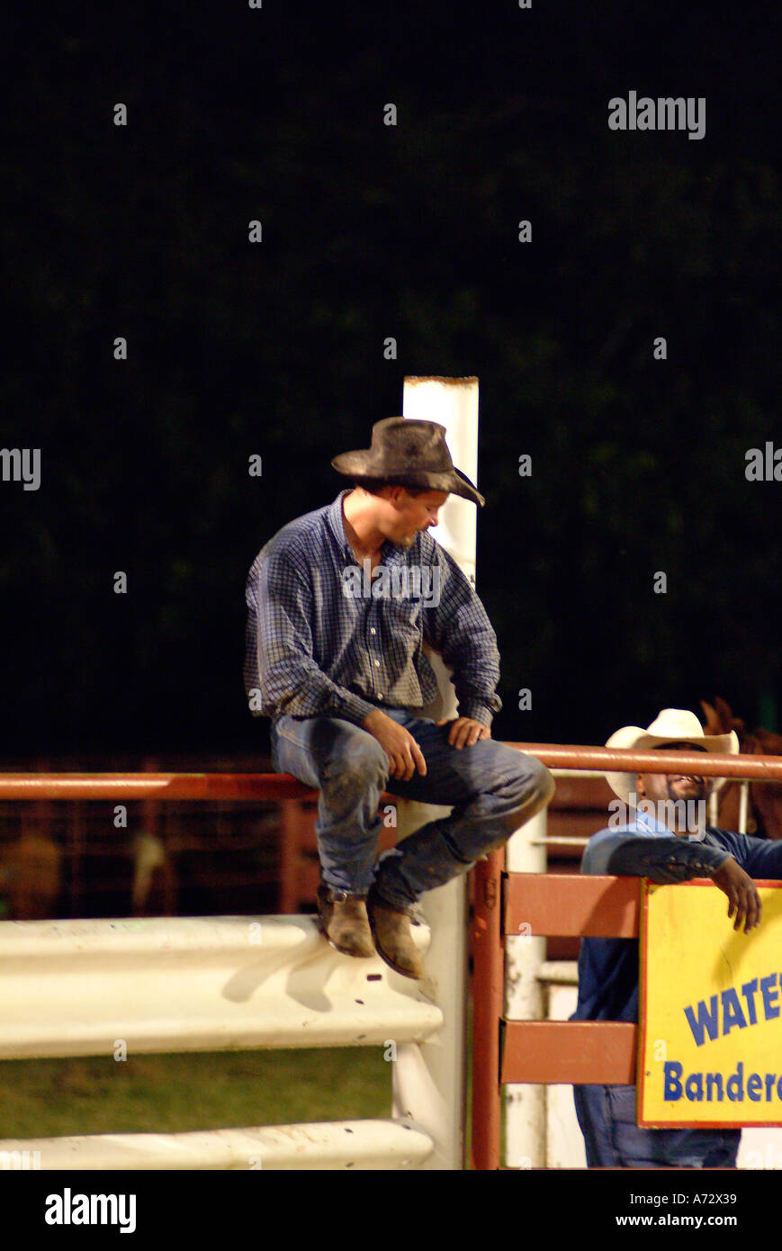 Cowboys Texan rodeo in Bandera Texas Stock Photo - Alamy