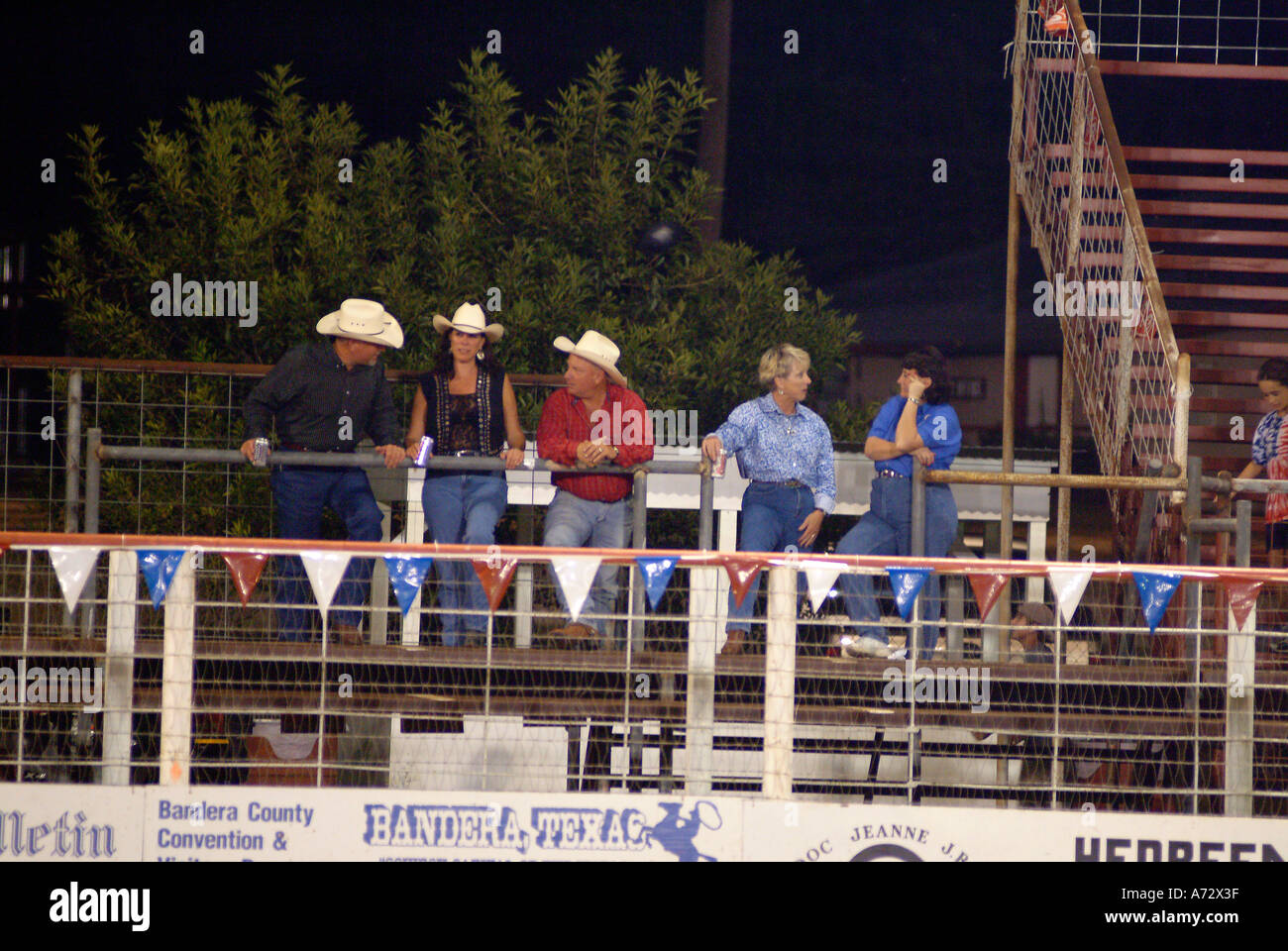 People watching a rodeo in Bandera Texas Stock Photo - Alamy