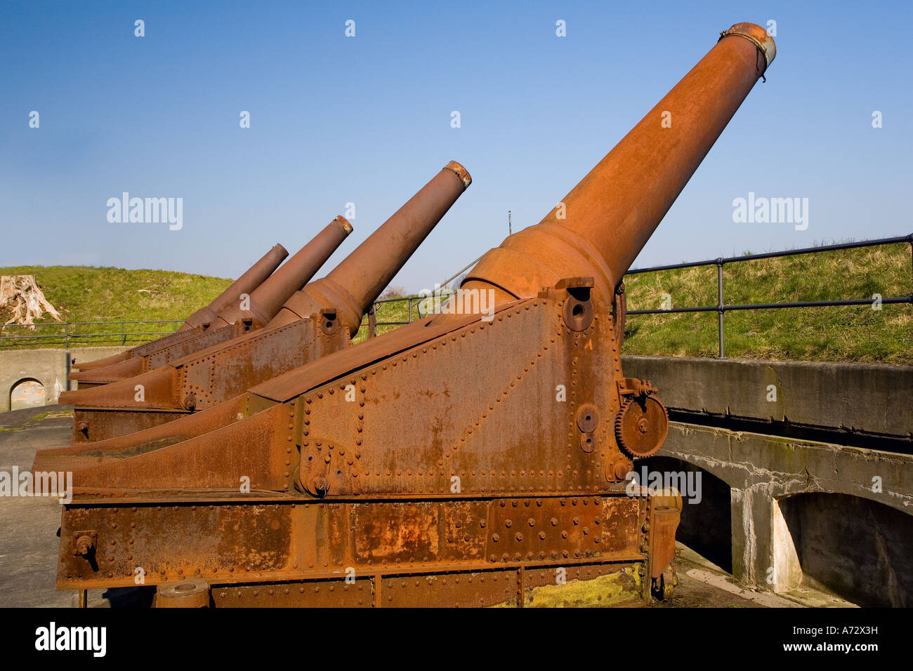Cannons at Charlottenlund Fort Stock Photo - Alamy