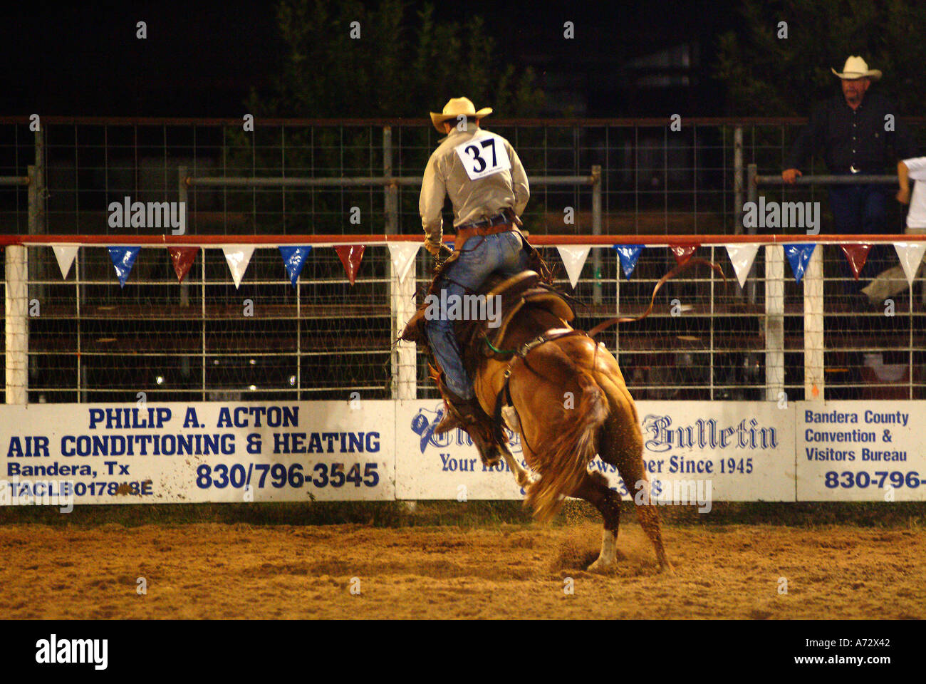 Cowboy Texan rodeo in Bandera Texas Stock Photo - Alamy