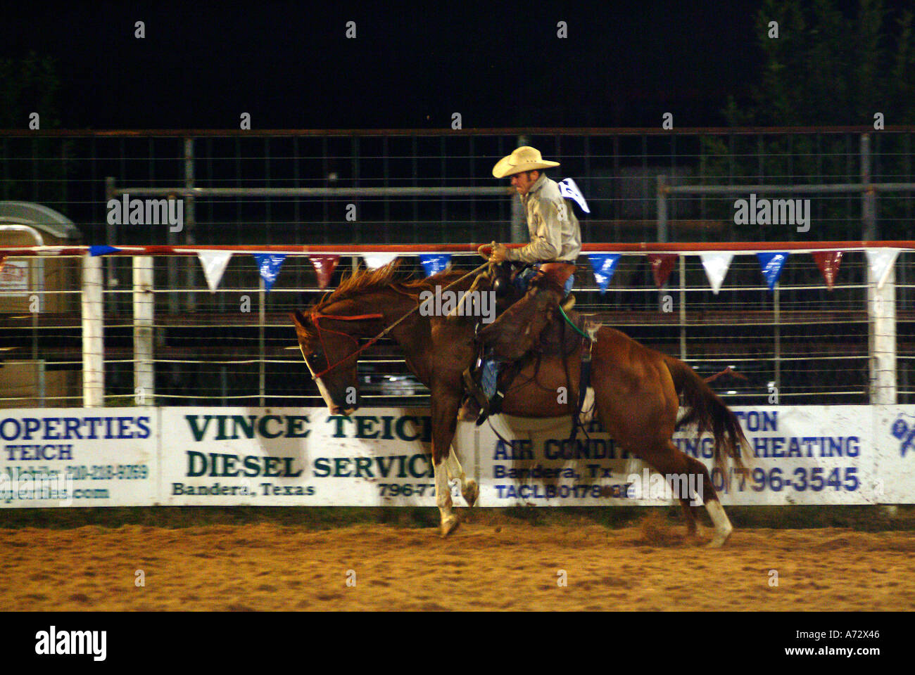 Cowboy Texan rodeo in Bandera Texas Stock Photo - Alamy