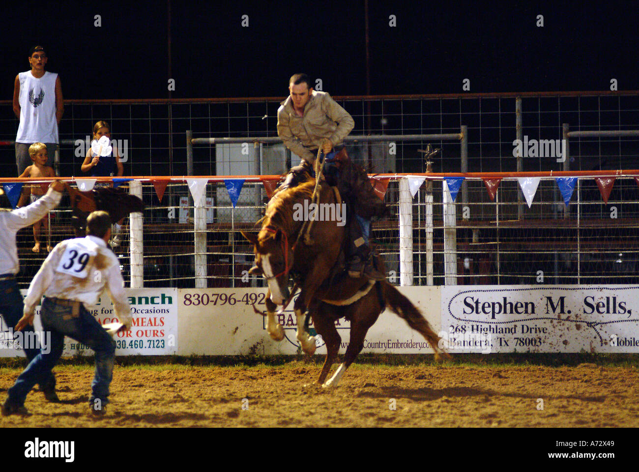 Cowboy Texan rodeo in Bandera Texas Stock Photo - Alamy