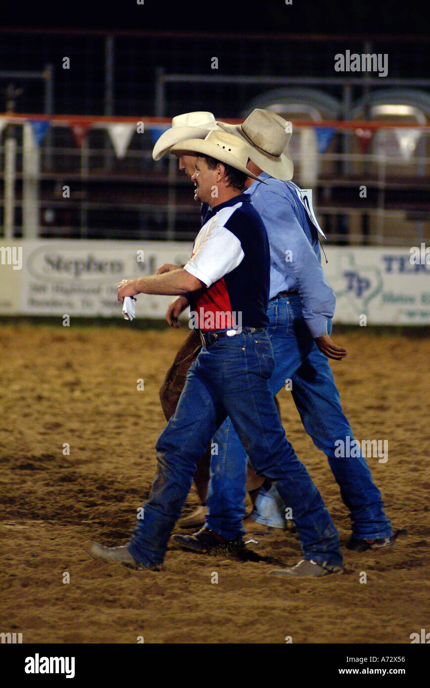 Cowboys Texan rodeo in Bandera Texas Stock Photo - Alamy