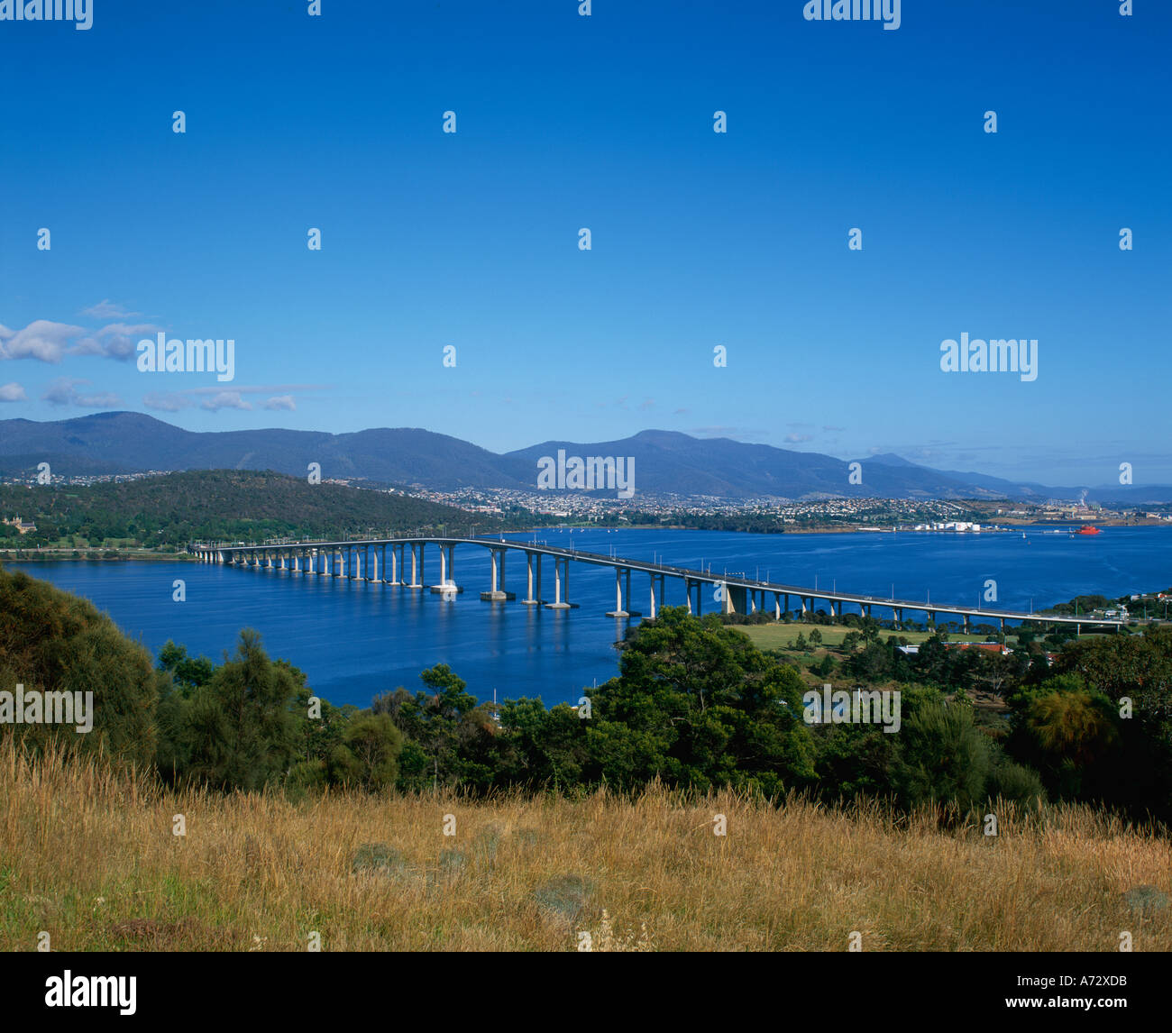 Tasman Bridge and River Derwent Hobart Tasmania Australia Stock Photo ...