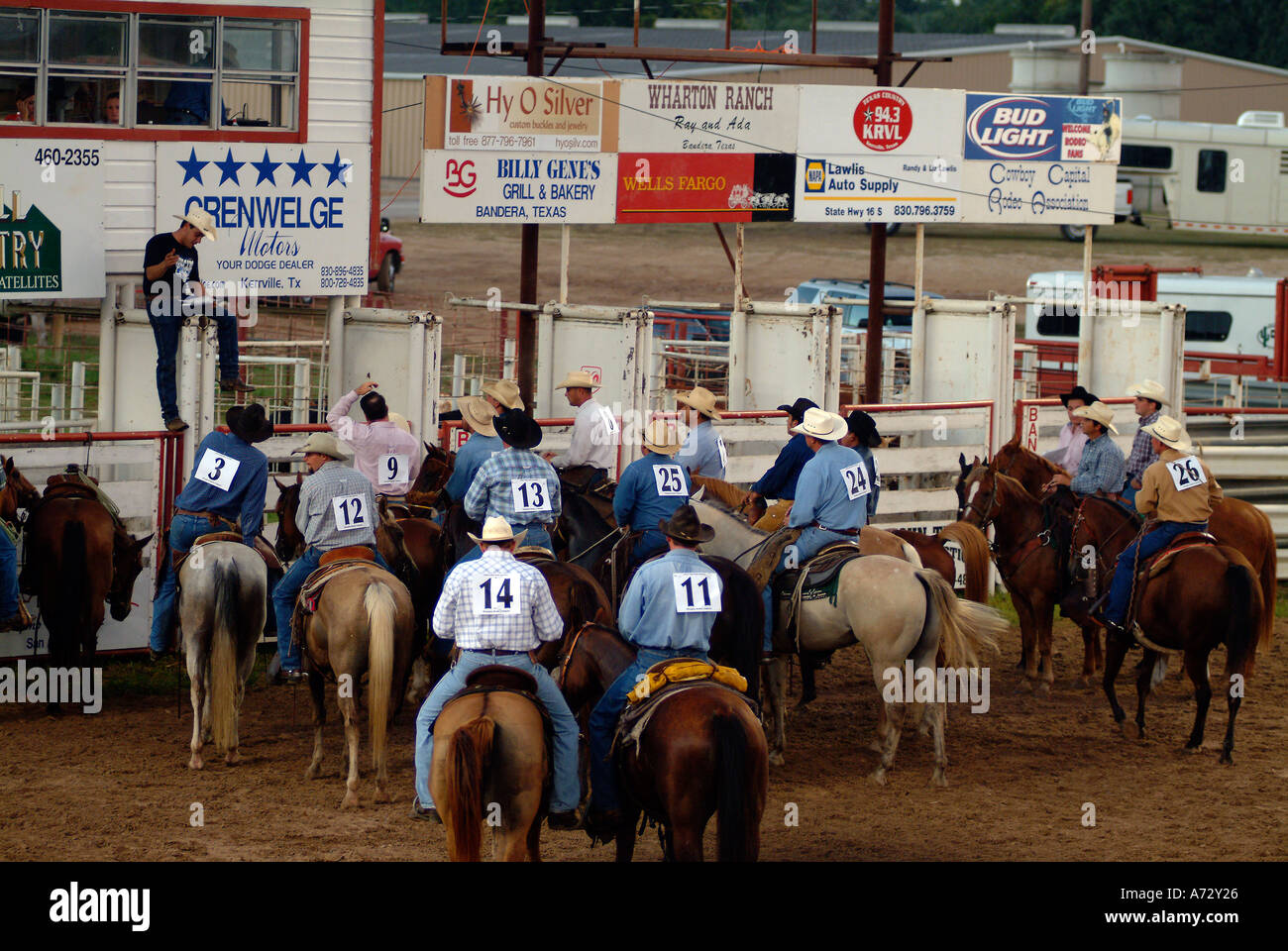 Cowboys Texan rodeo in Bandera Texas Stock Photo - Alamy