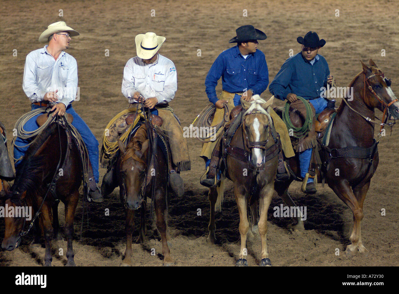 Cowboys Texan rodeo in Bandera Texas Stock Photo - Alamy