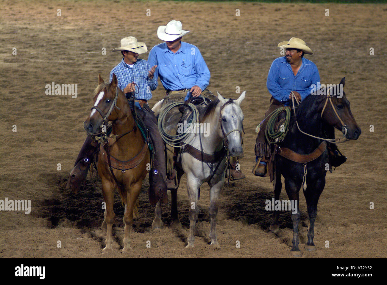 Cowboys Texan rodeo in Bandera Texas Stock Photo - Alamy