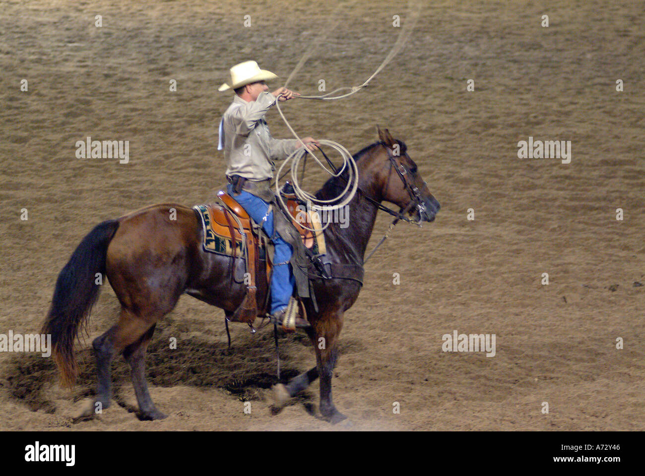 Cowboy Texan rodeo in Bandera Texas Stock Photo - Alamy