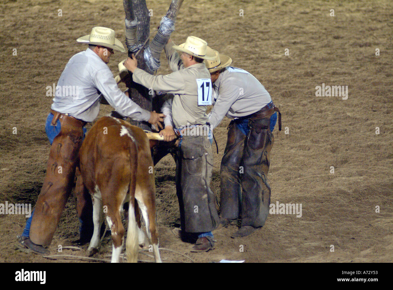 Cowboys Texan rodeo in Bandera Texas Stock Photo - Alamy