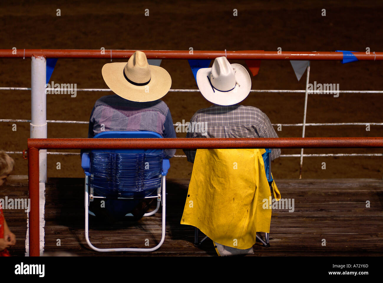 People watching a rodeo in Bandera Texas Stock Photo - Alamy