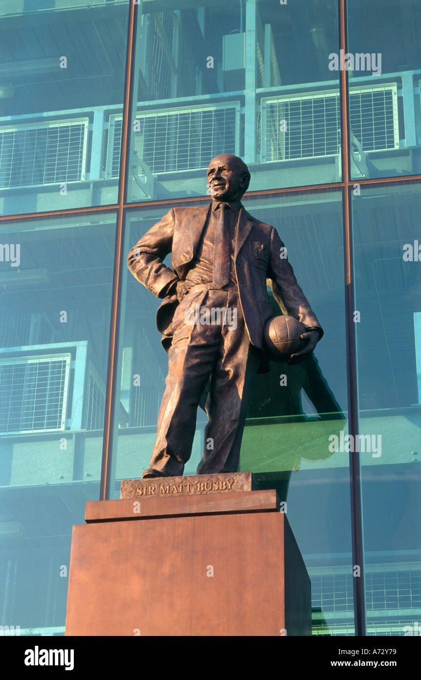 Statue of Sir Matt Busby Manchester United Football Stadium Manchester ...