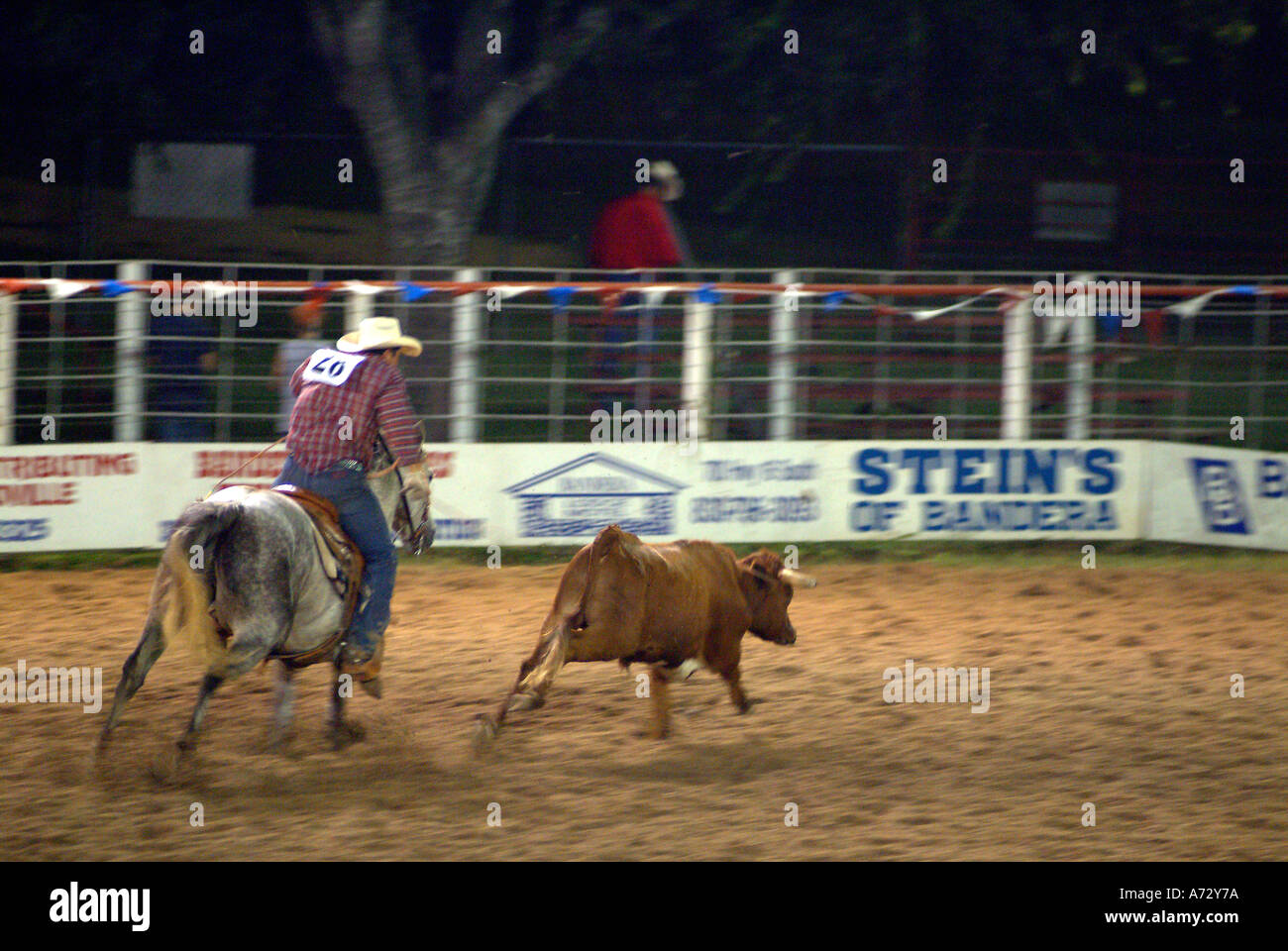 Cowboys Texan rodeo in Bandera Texas Stock Photo - Alamy