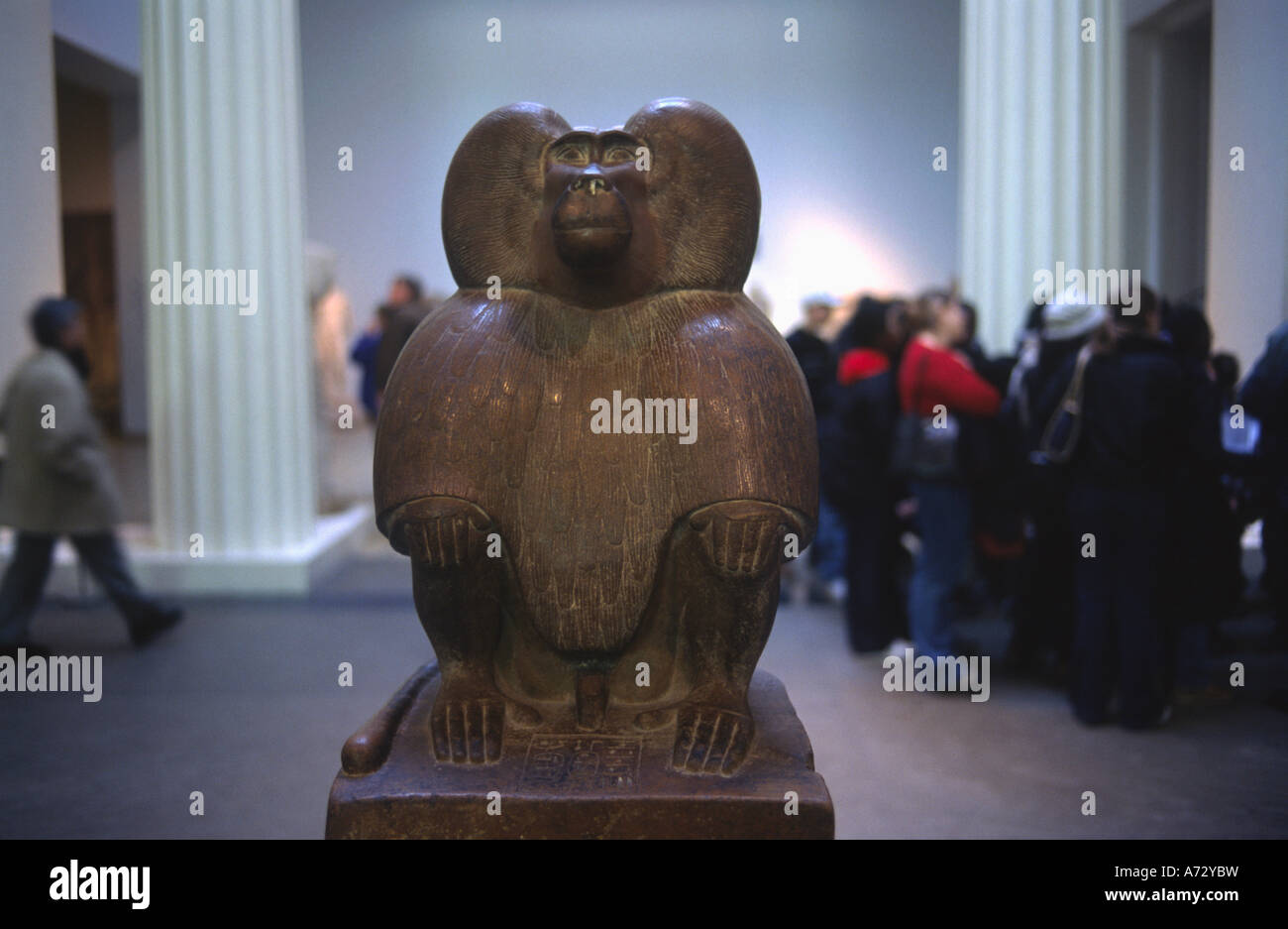 Quartzite figure of a baboon, British Museum Stock Photo - Alamy