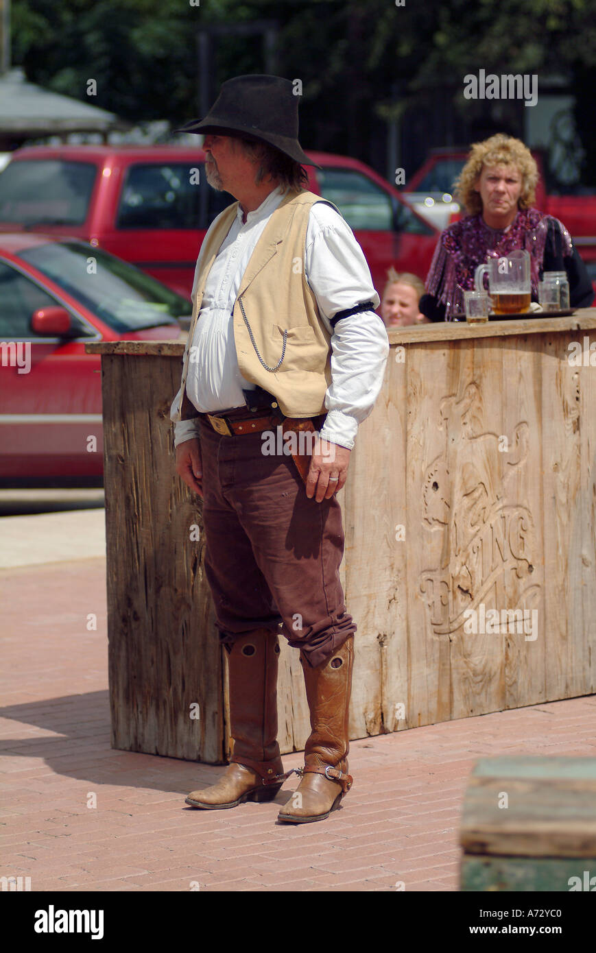An actor cowboy standing Stock Photo - Alamy