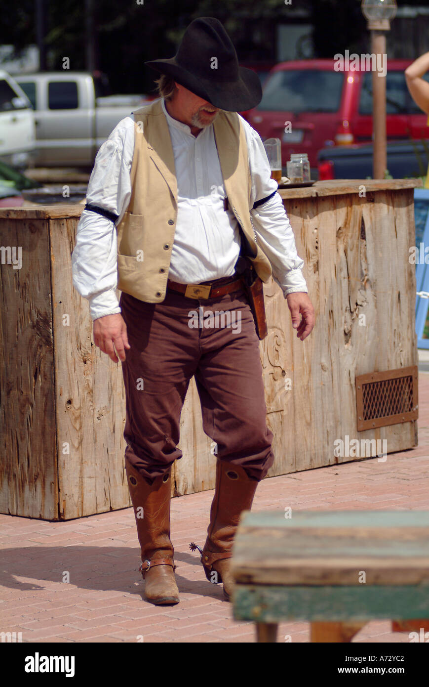 An actor cowboy standing Stock Photo - Alamy