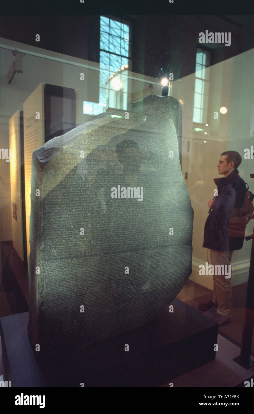 The Rosetta Stone, British Museum Stock Photo - Alamy