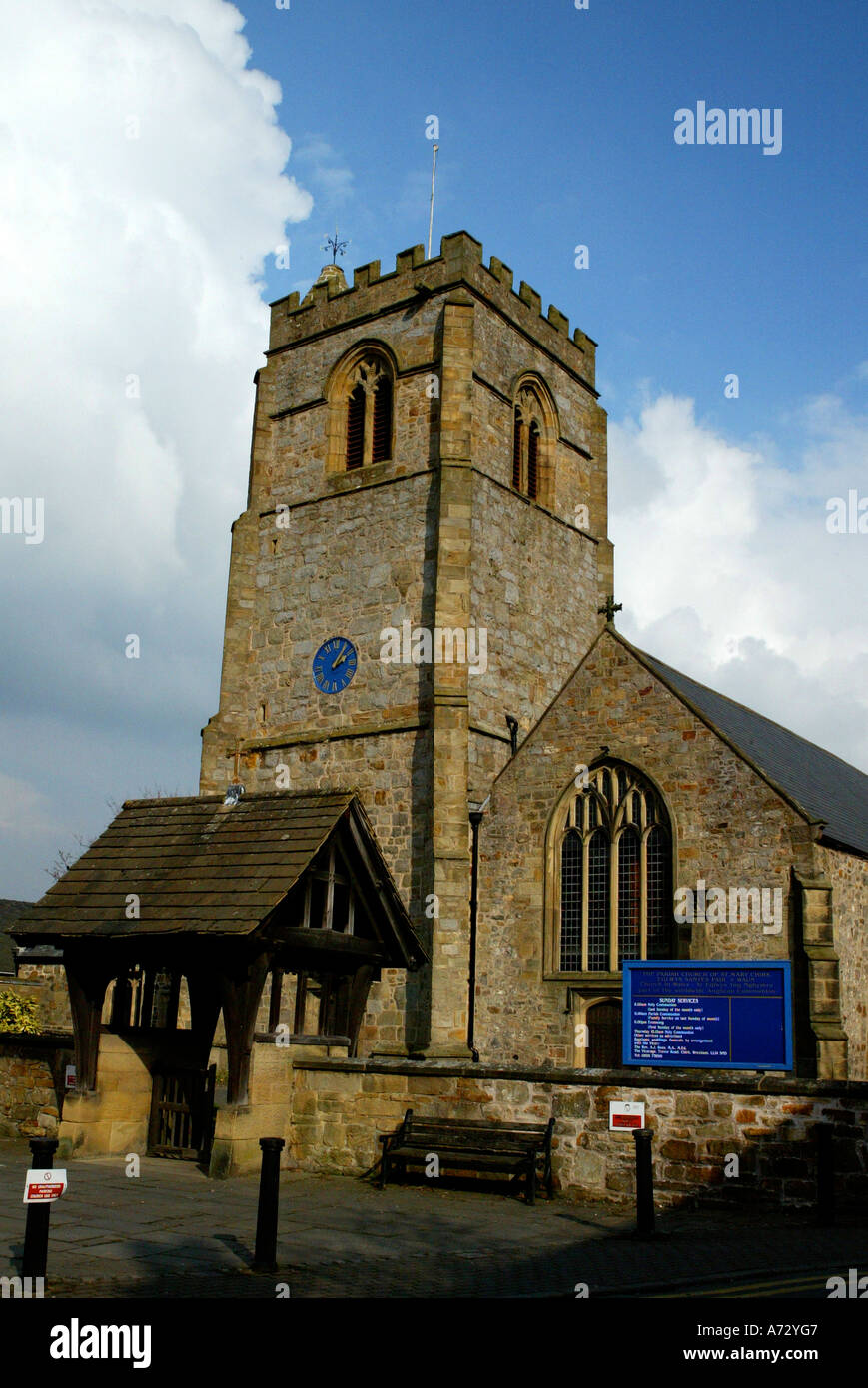 St Marys Church Chirk Village Wrexham North East Wales Stock Photo - Alamy