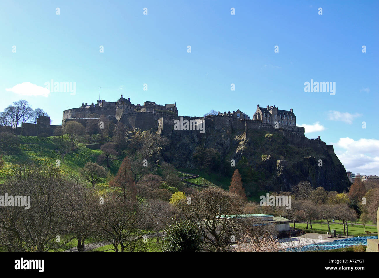 Edinburgh Castle from Princes Street Stock Photo - Alamy