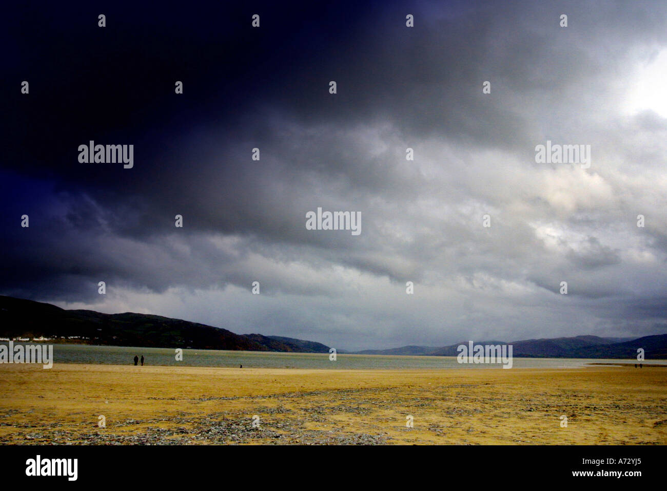 View Across Dovey River to Aberdovey Village North West Wales Stock ...