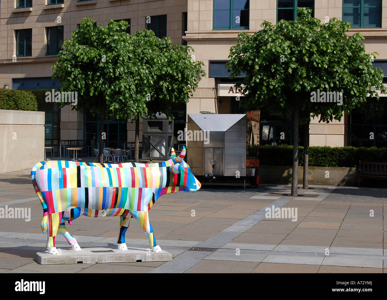 Cow parade in Festival Square, Edinburgh Stock Photo - Alamy