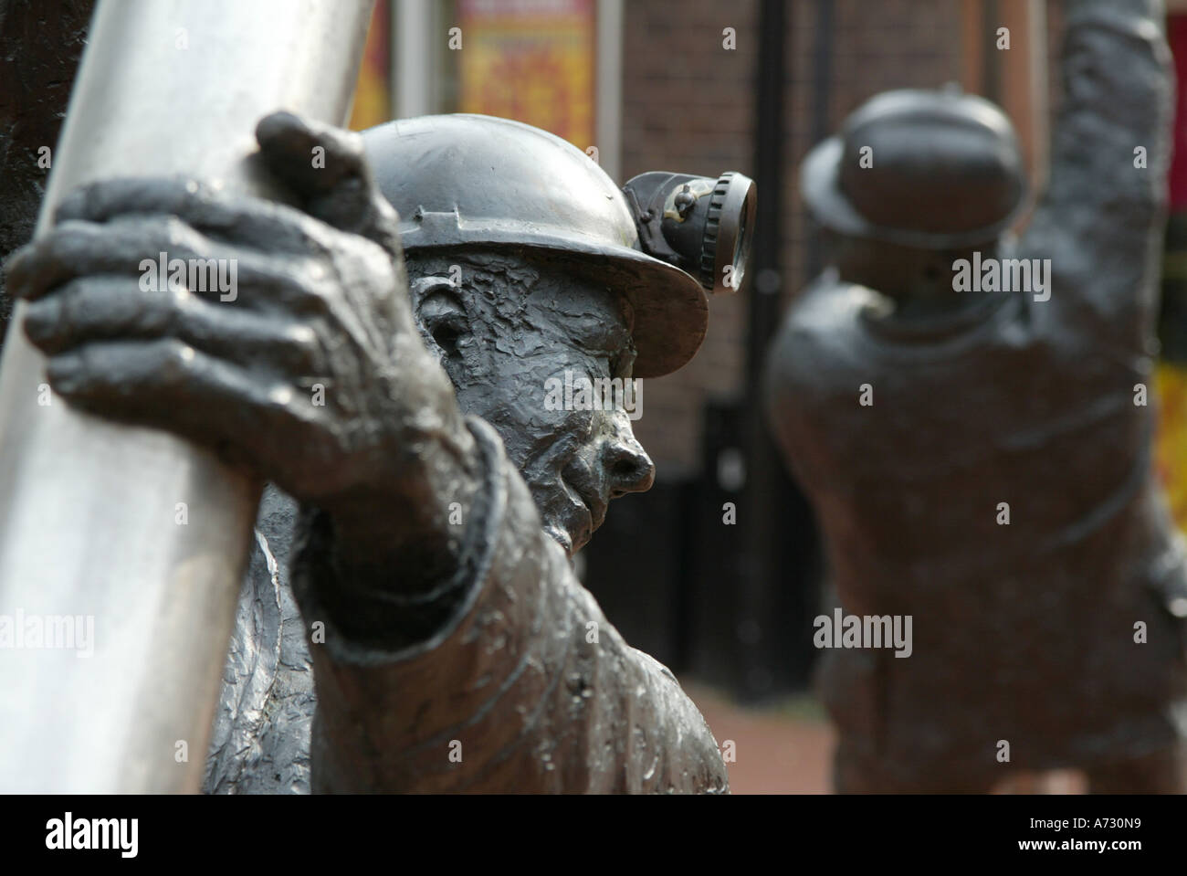 Mineworking and Steel Making Sculptures Lord Street Wrexham North East ...