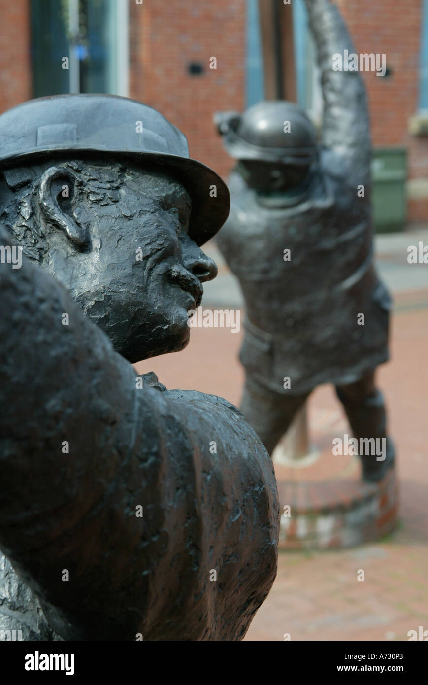 Mineworking and Steel Making Sculptures Lord Street Wrexham North East ...