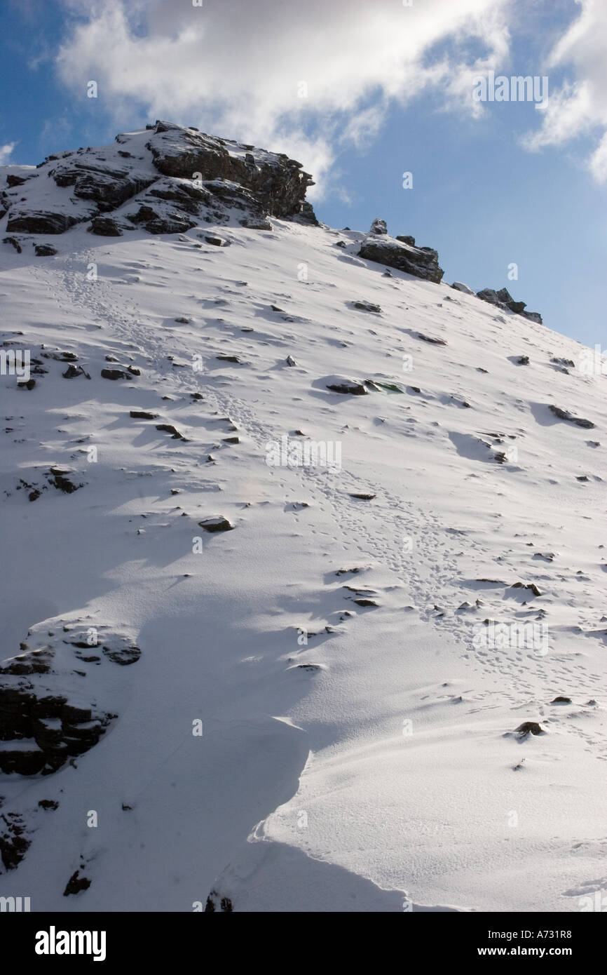 Scottish Winter snow Landscape; The Summit of Arrochar, known as the ...