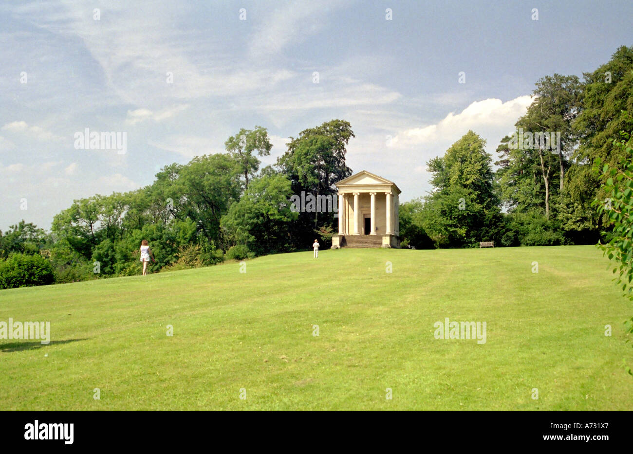 Greek style Folly in the gardens of Duncombe park Yorkshire Northern ...