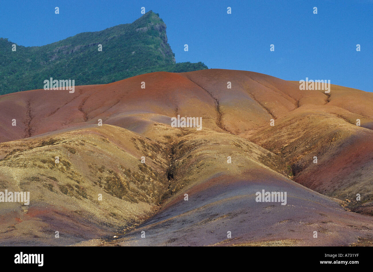 Coloured Earth Mauritius Stock Photo - Alamy