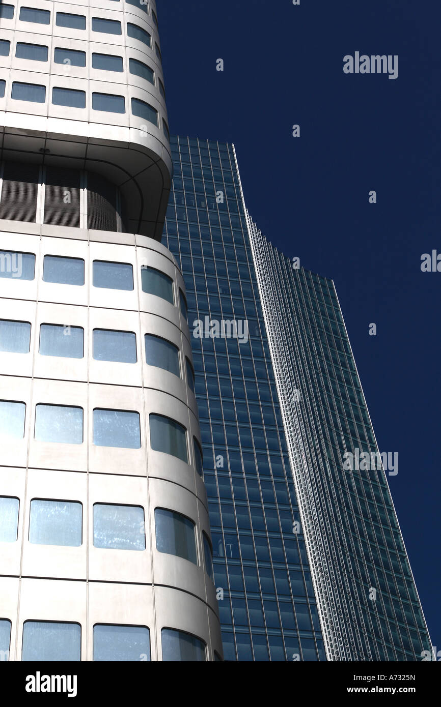 A high rise building in the financial district of Frankfurt in Germany ...