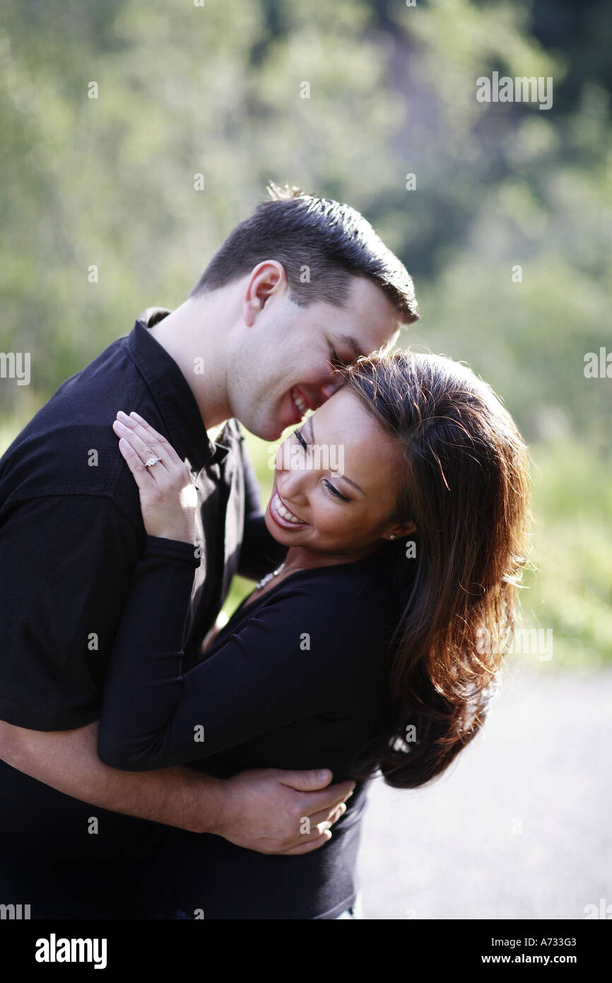 Newly engaged couple hi-res stock photography and images - Alamy